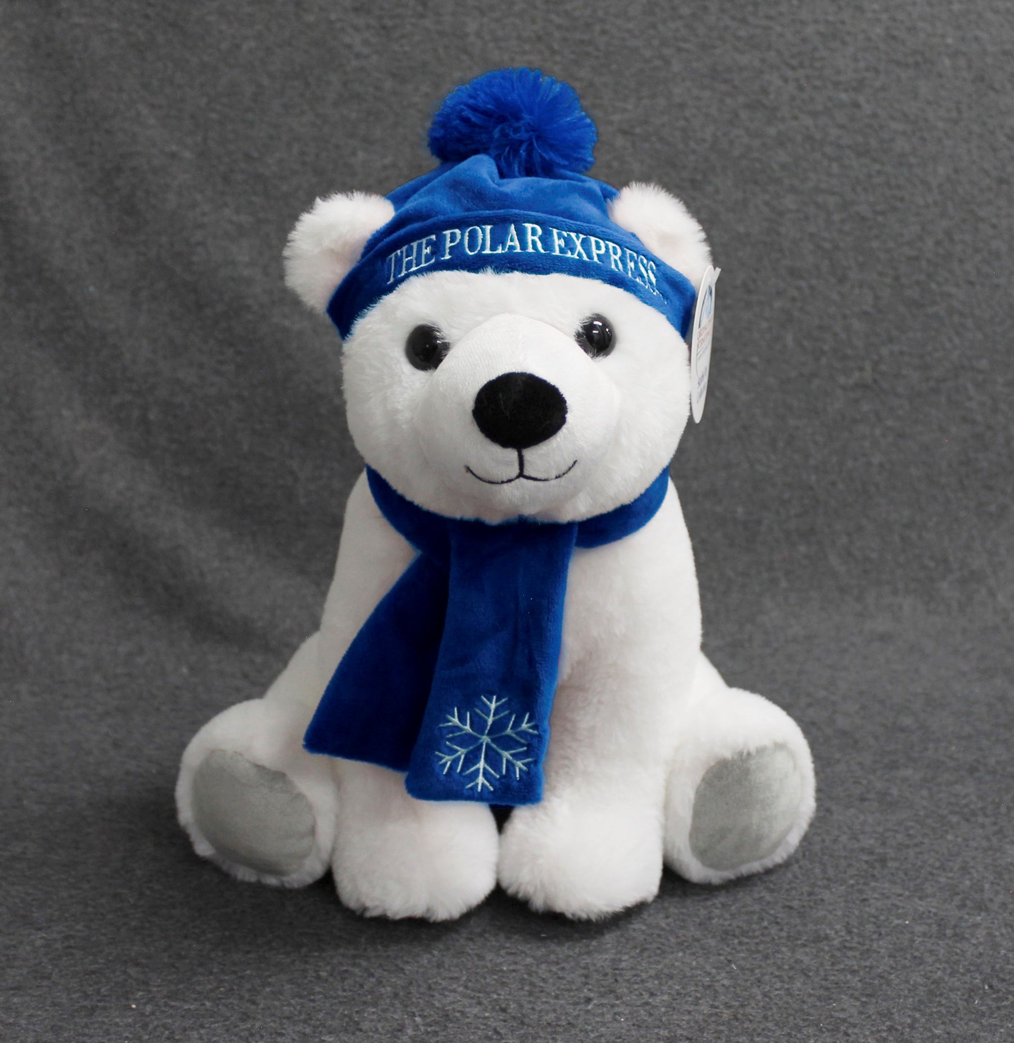 THE POLAR EXPRESS™ Plush Polar Bear Blue Hat & Scarf – Rail Retail
