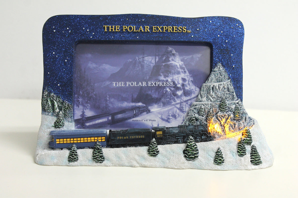 THE POLAR EXPRESS™ Frame Resin Sculpted Mountain Train Lighted – Rail ...